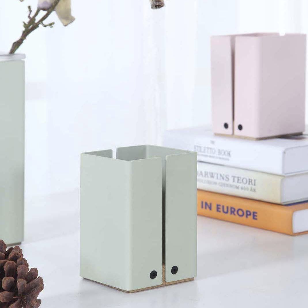 Metal storage container - SANTA - camino - oak