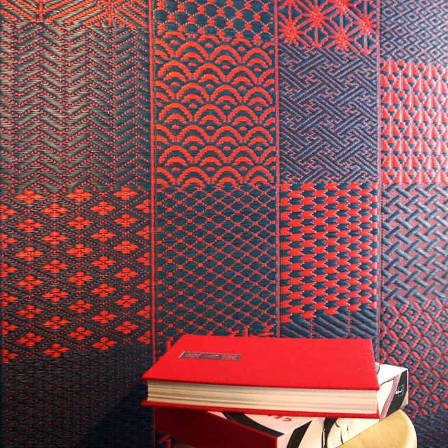 Contemporary wallpaper - HIROMA - SIRPI - natural fiber / geometric ...