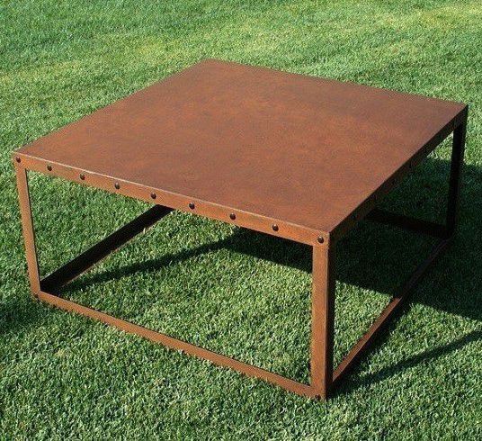 Minimalist design coffee table - CUBE - Trackdesign - COR-TEN® steel ...