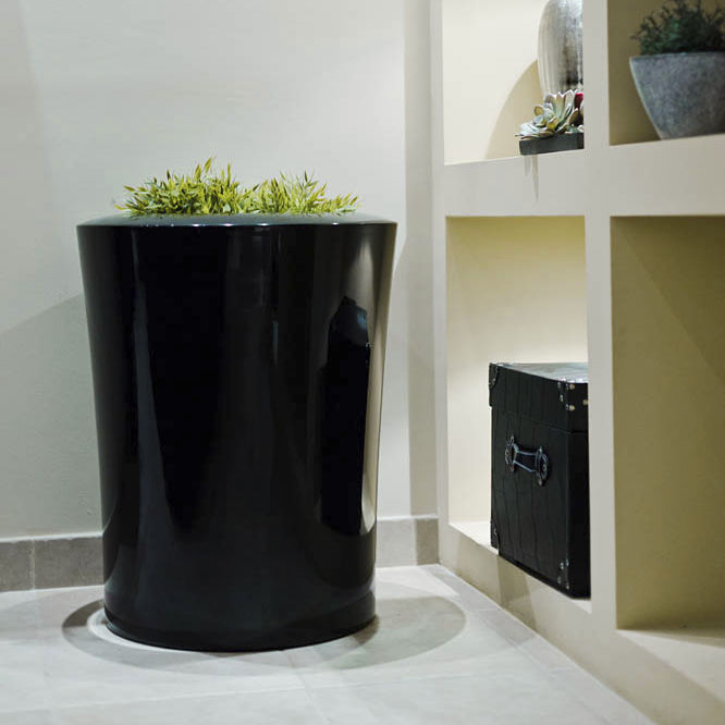 Polyester plant pot - AS-GAR - Astrini Design - round / home / commercial