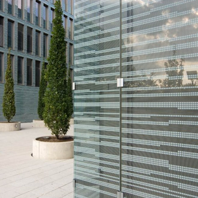 Safety glass panel - GPİ GLASS - patterned / translucent / transparent