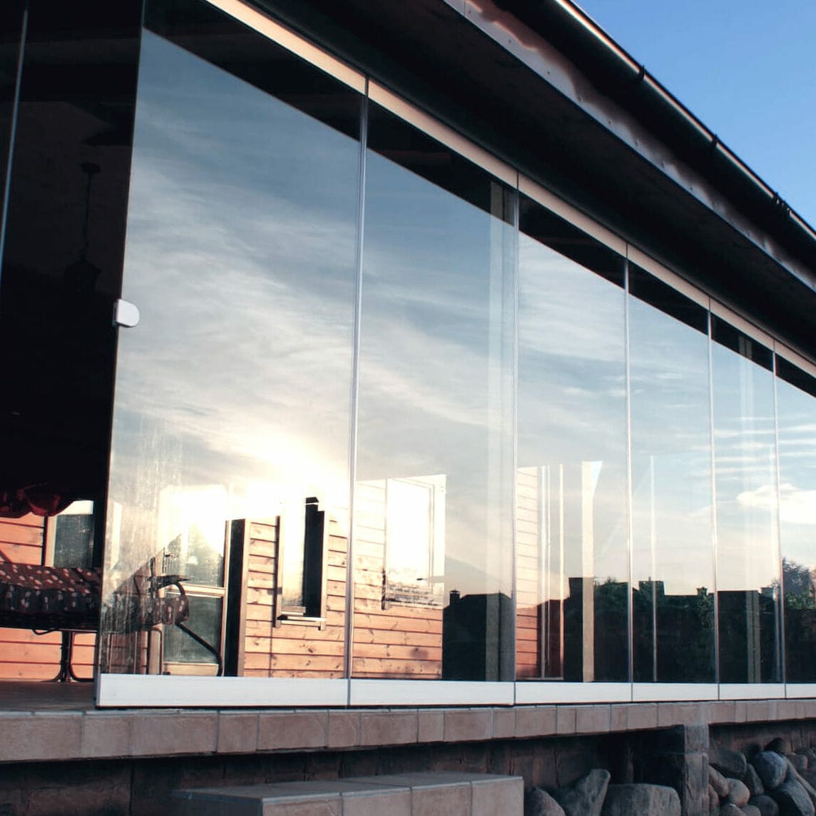 Sliding patio door - ASPETTO - Aluminante - wind-proof / impact-resistant