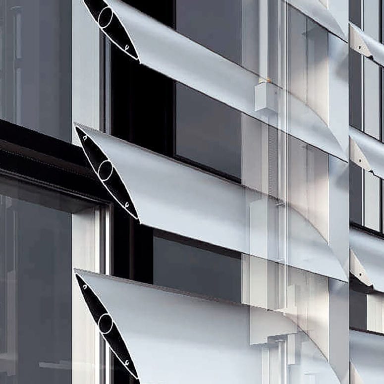 Aluminum solar shading - Aluminante - for facade / window / horizontal