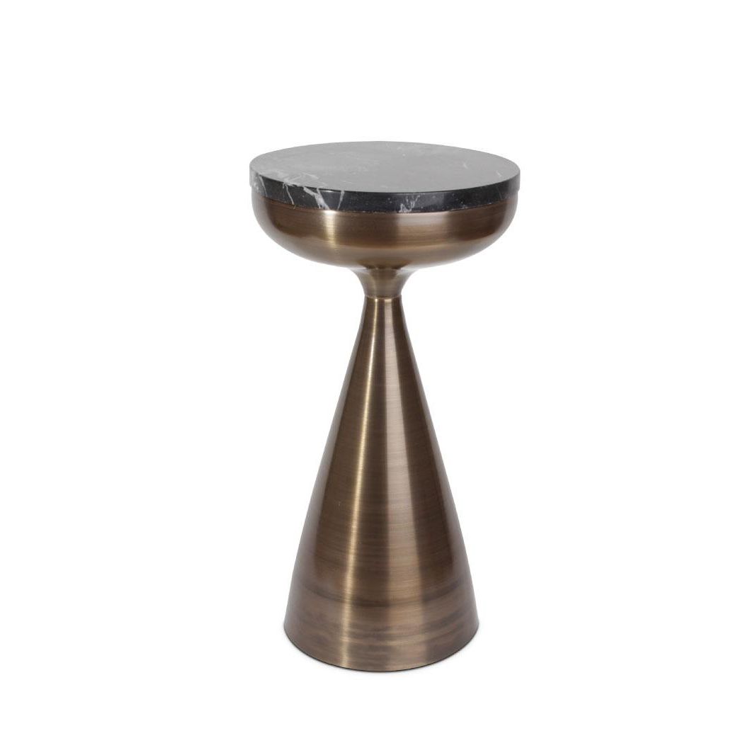Contemporary side table - LIGNUM - Porus studio - marble / brushed ...