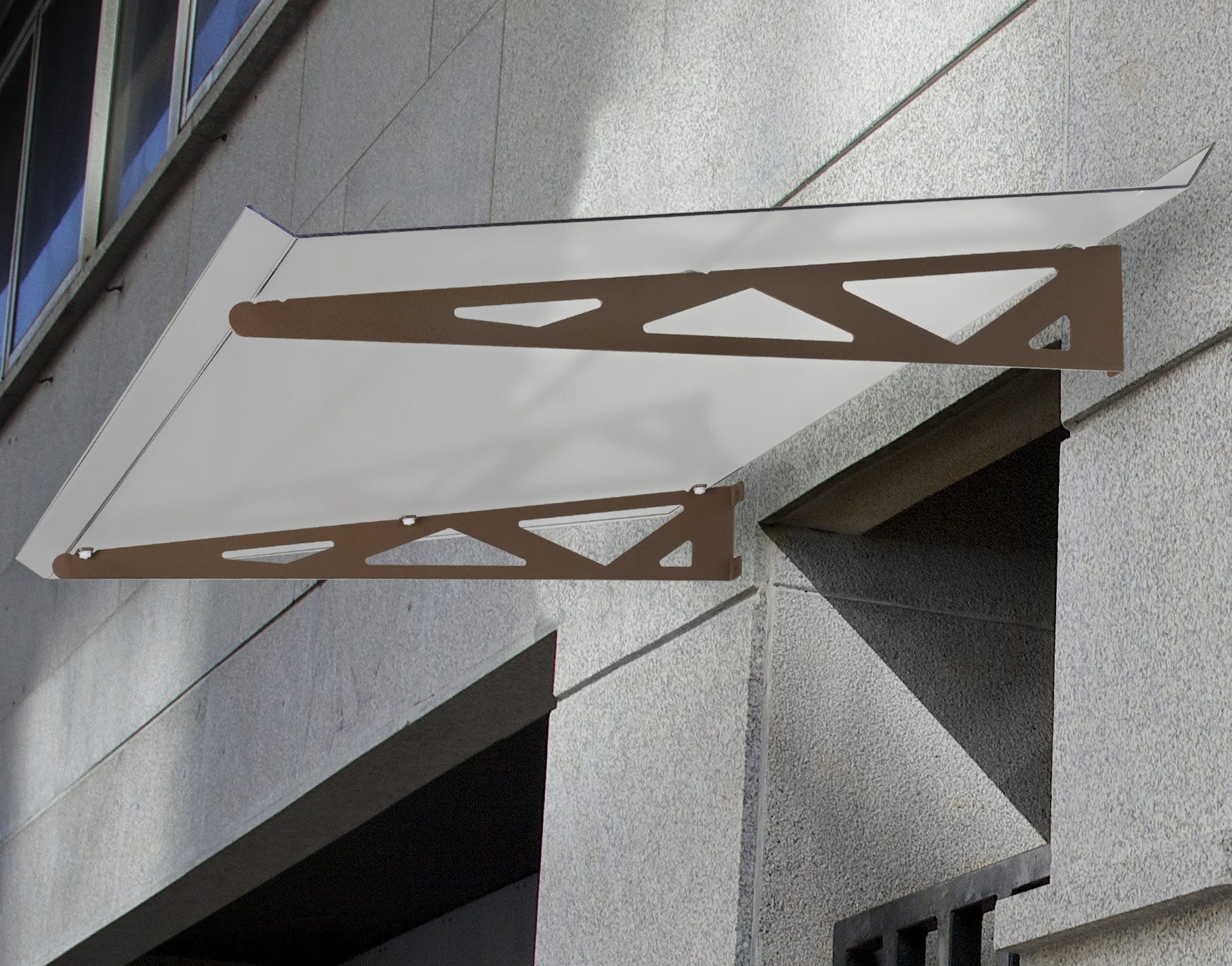 Entrance canopy - FLORENCIA - ALUPORTA - aluminum / polycarbonate / flat