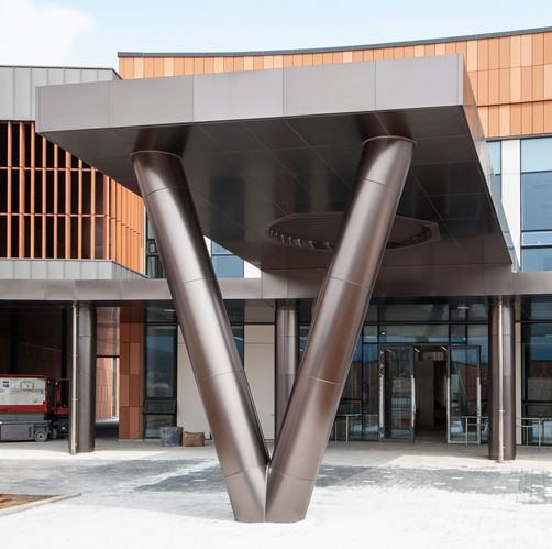 Entrance canopy - INOXTEEL - DSP Co., Ltd. - for patio / stainless ...