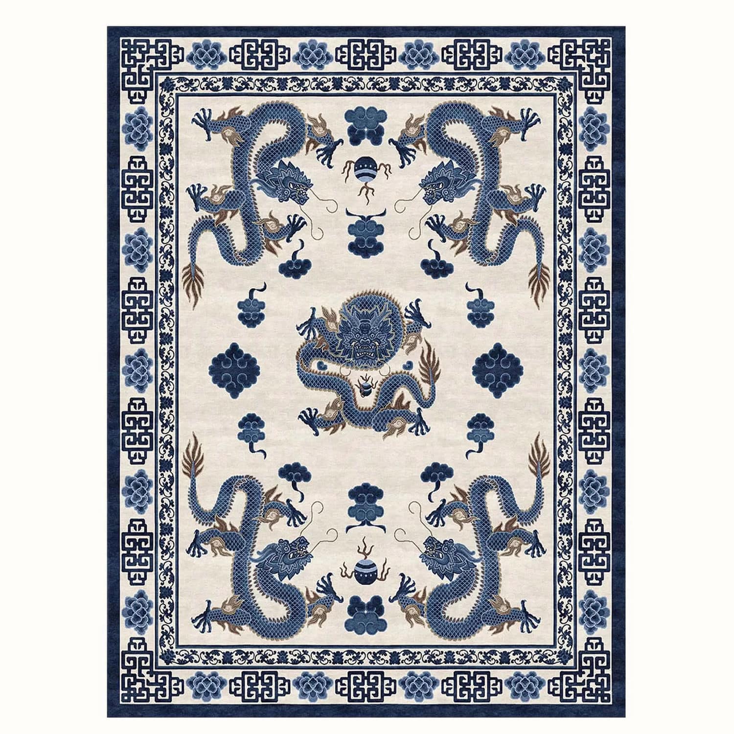 Contemporary rug - Temple Ceremony Chinese - Tapis Rouge - patterned ...