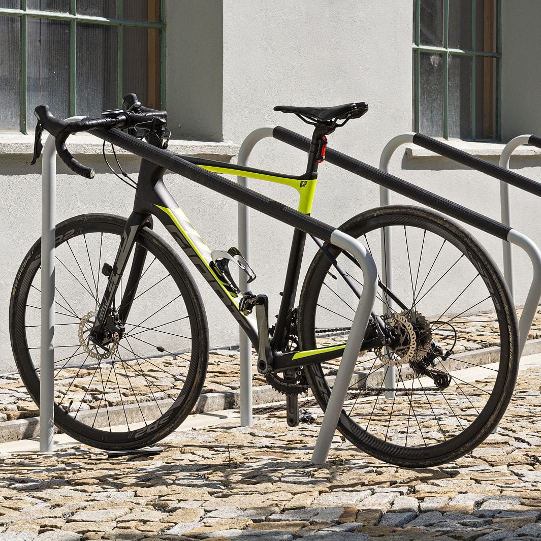 Floor-mounted bike stand - BIKEME - STREETPARK s.r.o. - galvanised ...