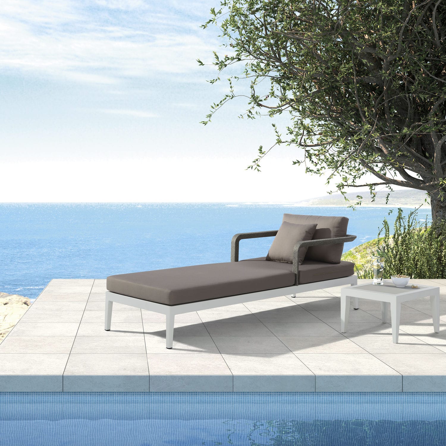 Contemporary sun lounger - H-25158 - Howvin outdoor furtniture ...