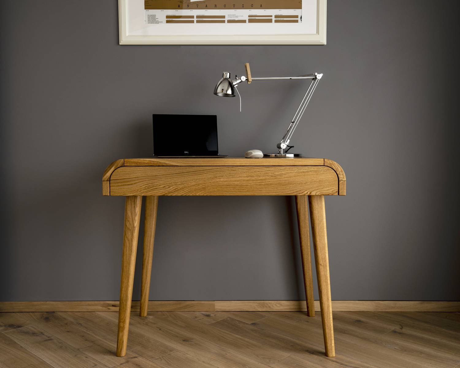Free-standing desk - KON-2 - MB Oaksas - contemporary / wooden / straight
