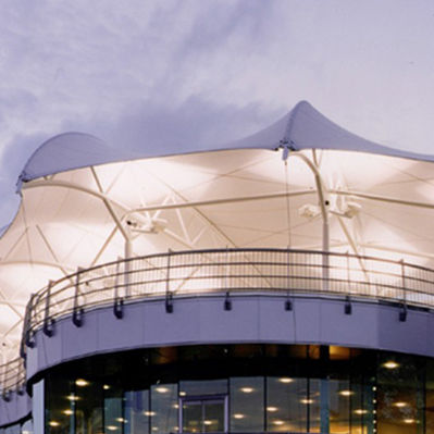 Metal frame tensile structure - ICON INTERIORS AND EXTERIORS - cable ...