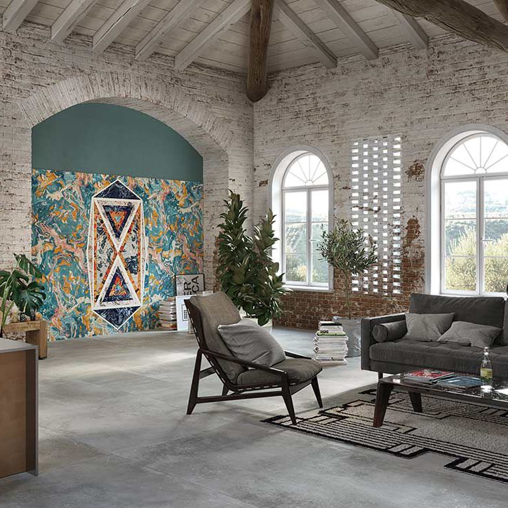 Porcelain stoneware tile - CEMENTO - CEDIT - ceramic / matte / indoor