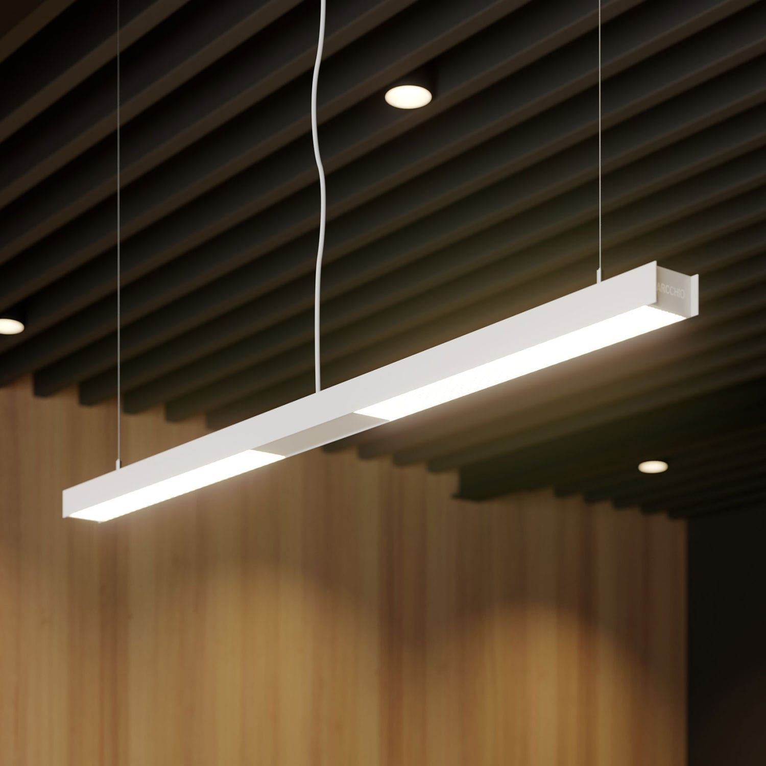 Hanging light fixture - RONTAN - Arcchio - LED / rectangular / IP20