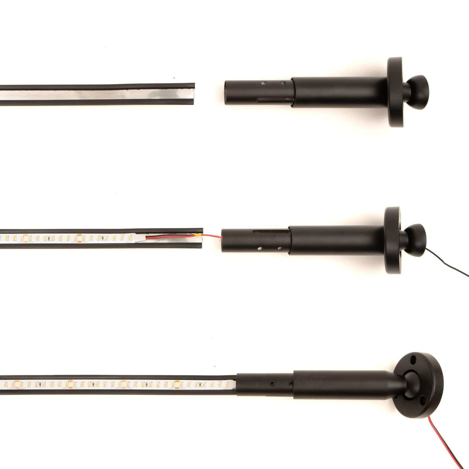 Surface mounted lighting profile - SLC SKYLINE BLACK 12M KIT - The ...