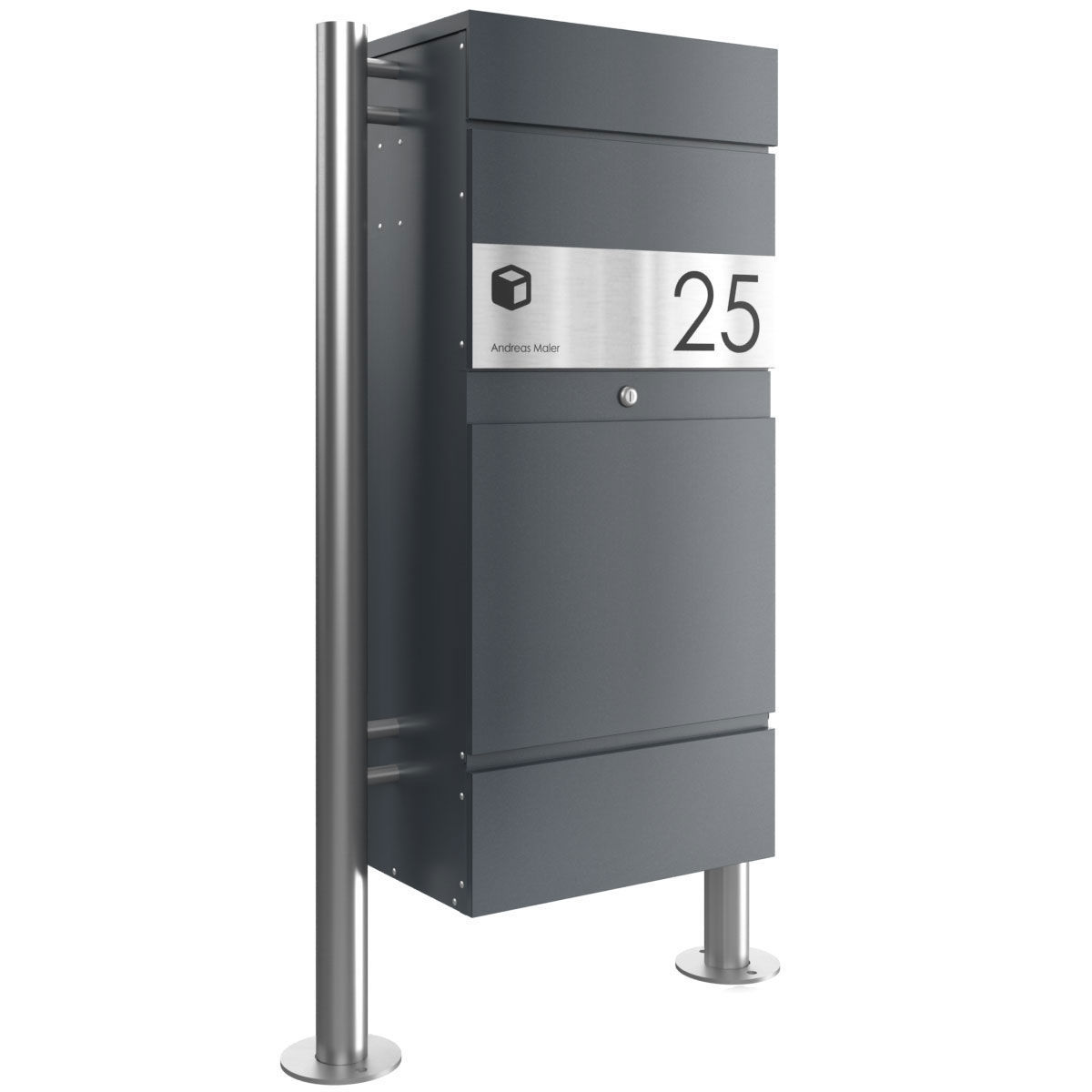 Parcel box with post - KLEIST - Briefkasten Manufaktur Lippe GmbH ...