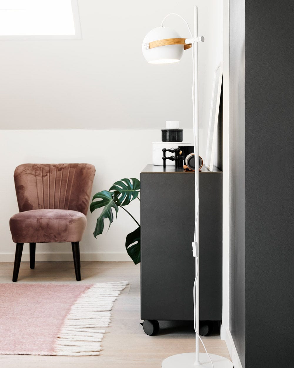 Floor-standing lamp - DC - Halo Design - aluminum / wooden ...