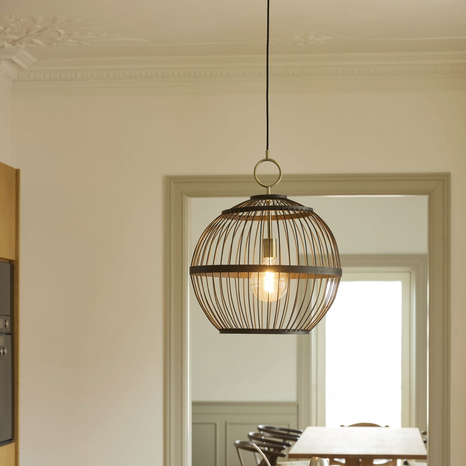 Pendant lamp - STOCKHOLM NORDIC EDITION - Halo Design - brass / wooden ...
