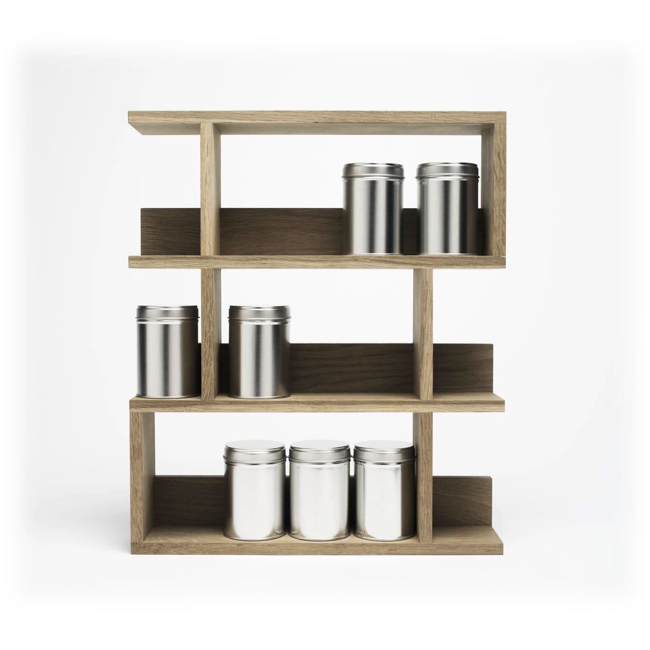 Wall-mounted shelf - GOURMET - SIDE BY SIDE - contemporary / oak / for ...