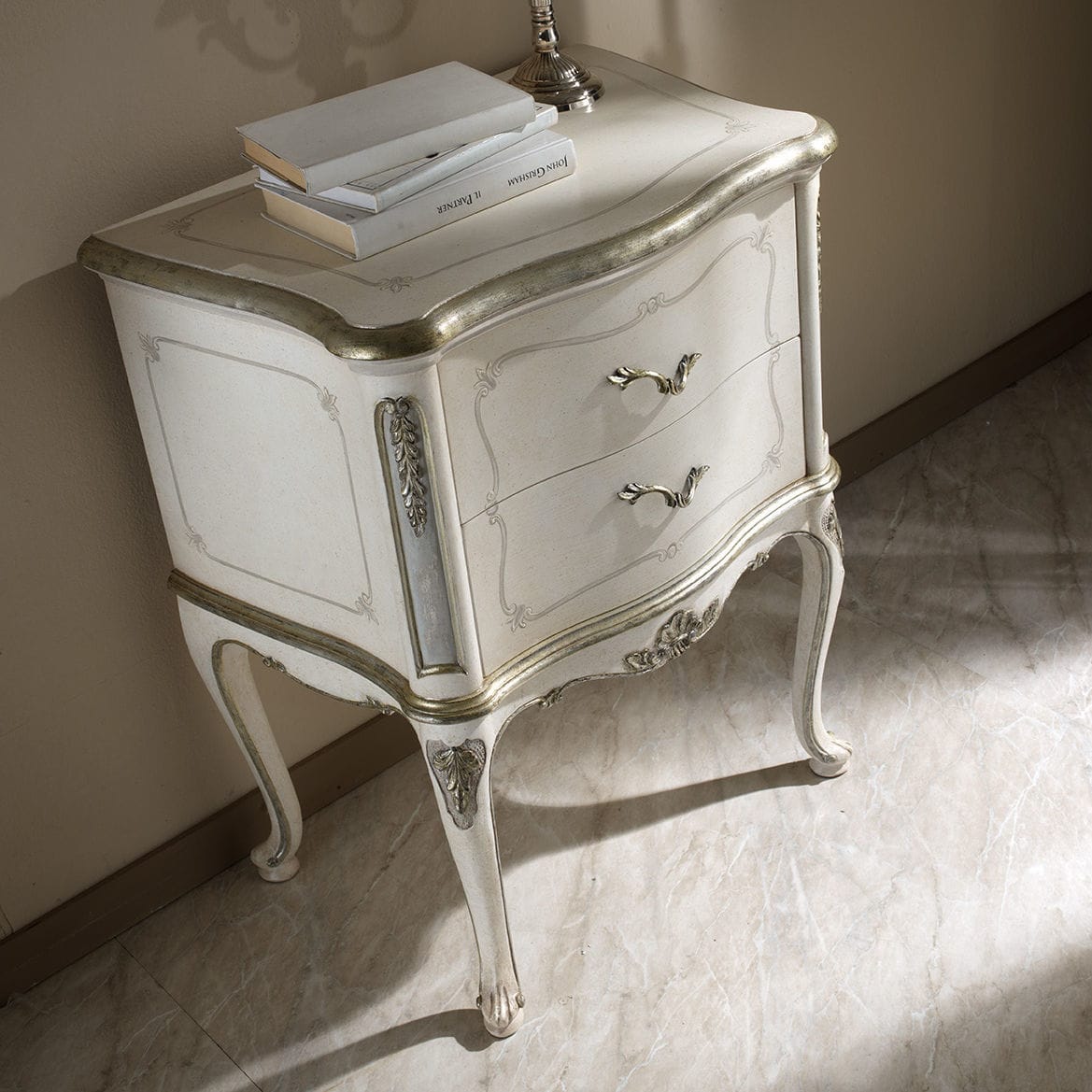 Classic bedside table - P 701 - MOLETTA MOBILI - walnut / with drawer ...