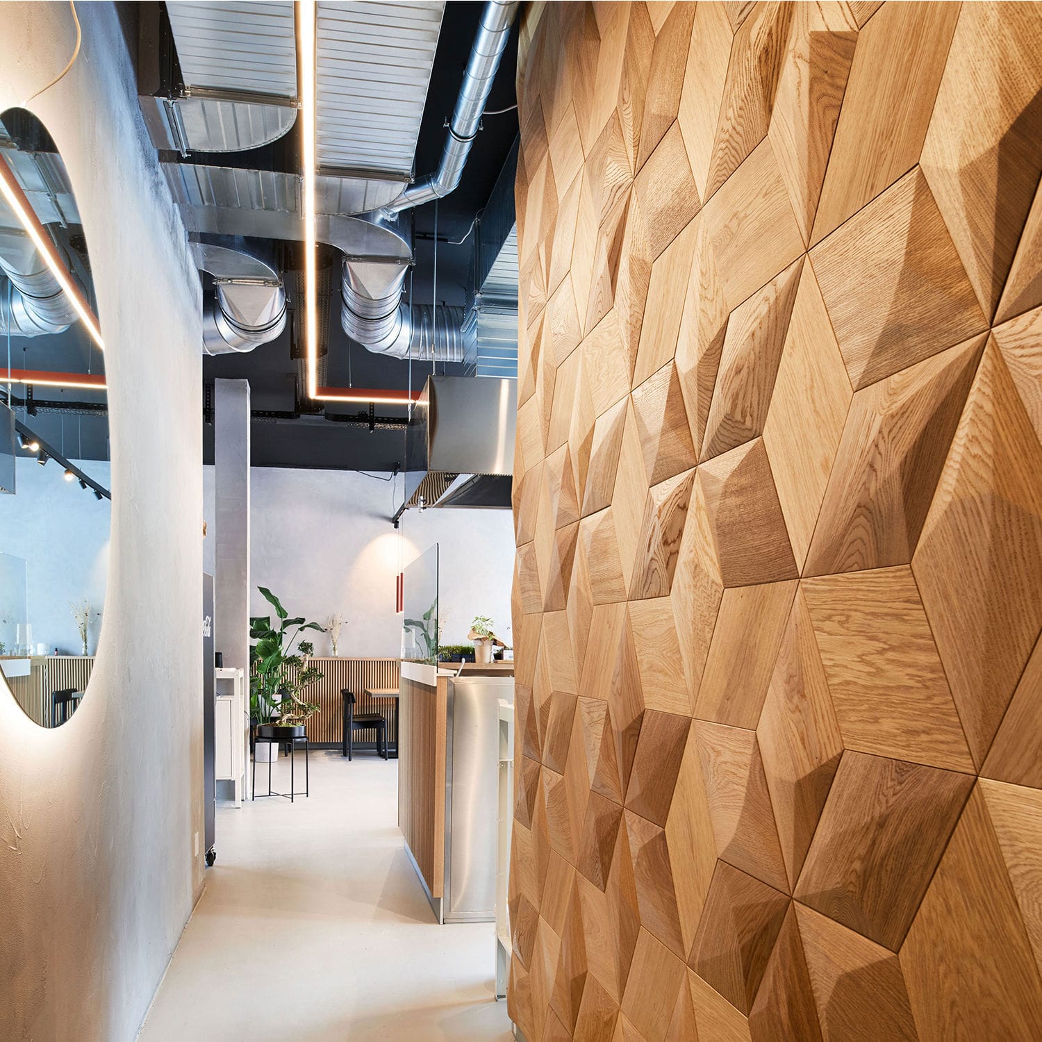 Wall-mounted decorative panel - DIAMOND - FORM AT WOOD - for interior ...