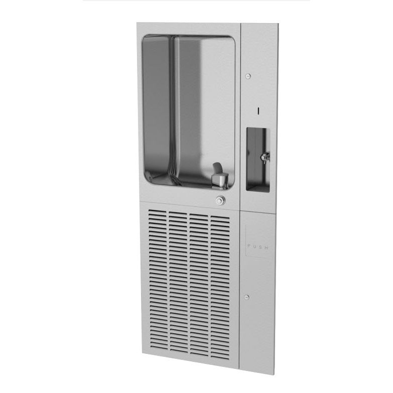 Recessed drinking fountain - PLF8FPMCDY - OASIS - indoor / stainless ...