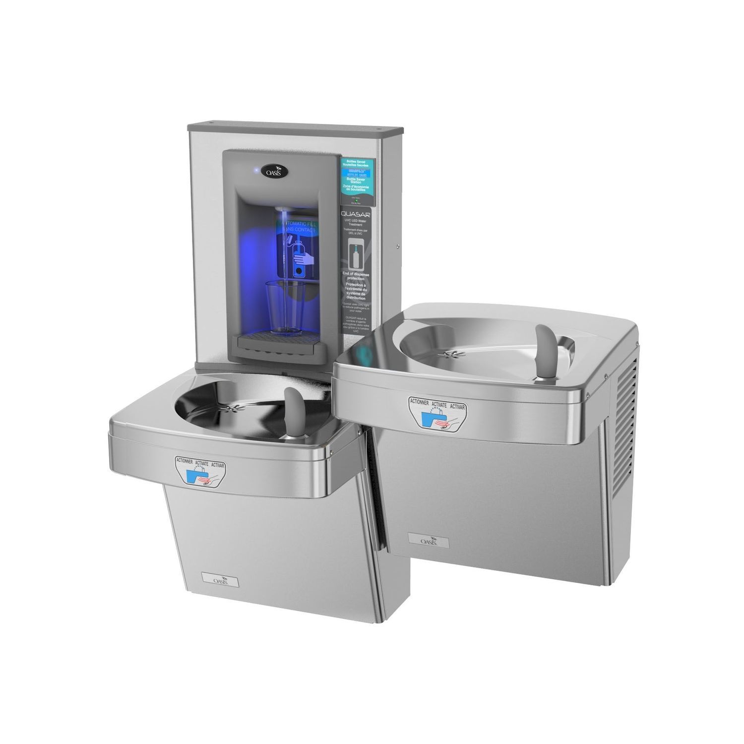 Contactless drinking fountain - QUASAR VERSAFILLER P8EBQSLTTY - OASIS ...