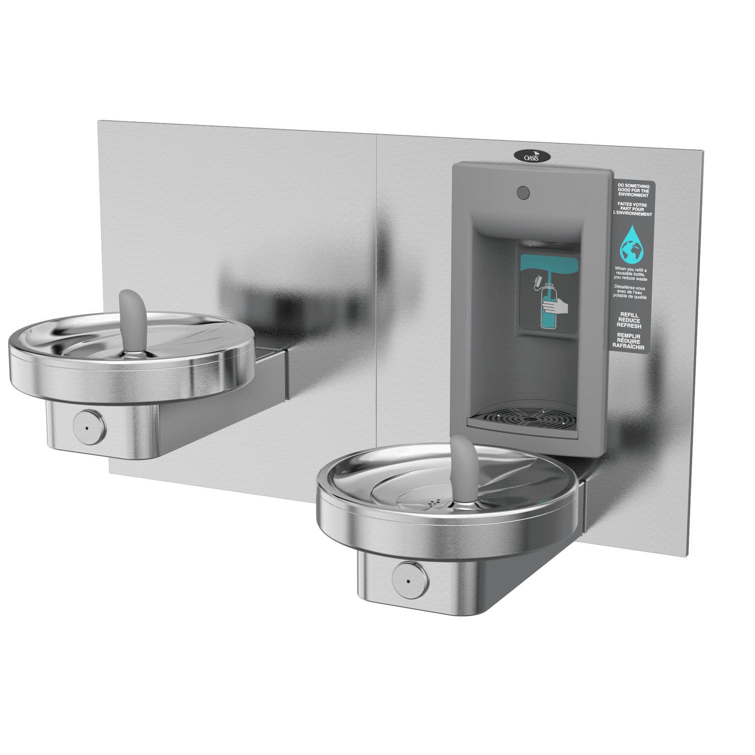 Cold drinking fountain - AQUAPOINTE + RADII MMRSLSBF - OASIS - built-in ...