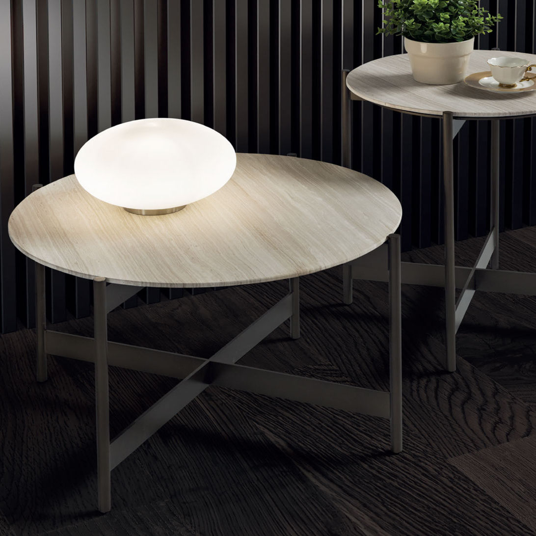 Contemporary side table - IRON ALTO / BASSO - Conte - marble / painted ...