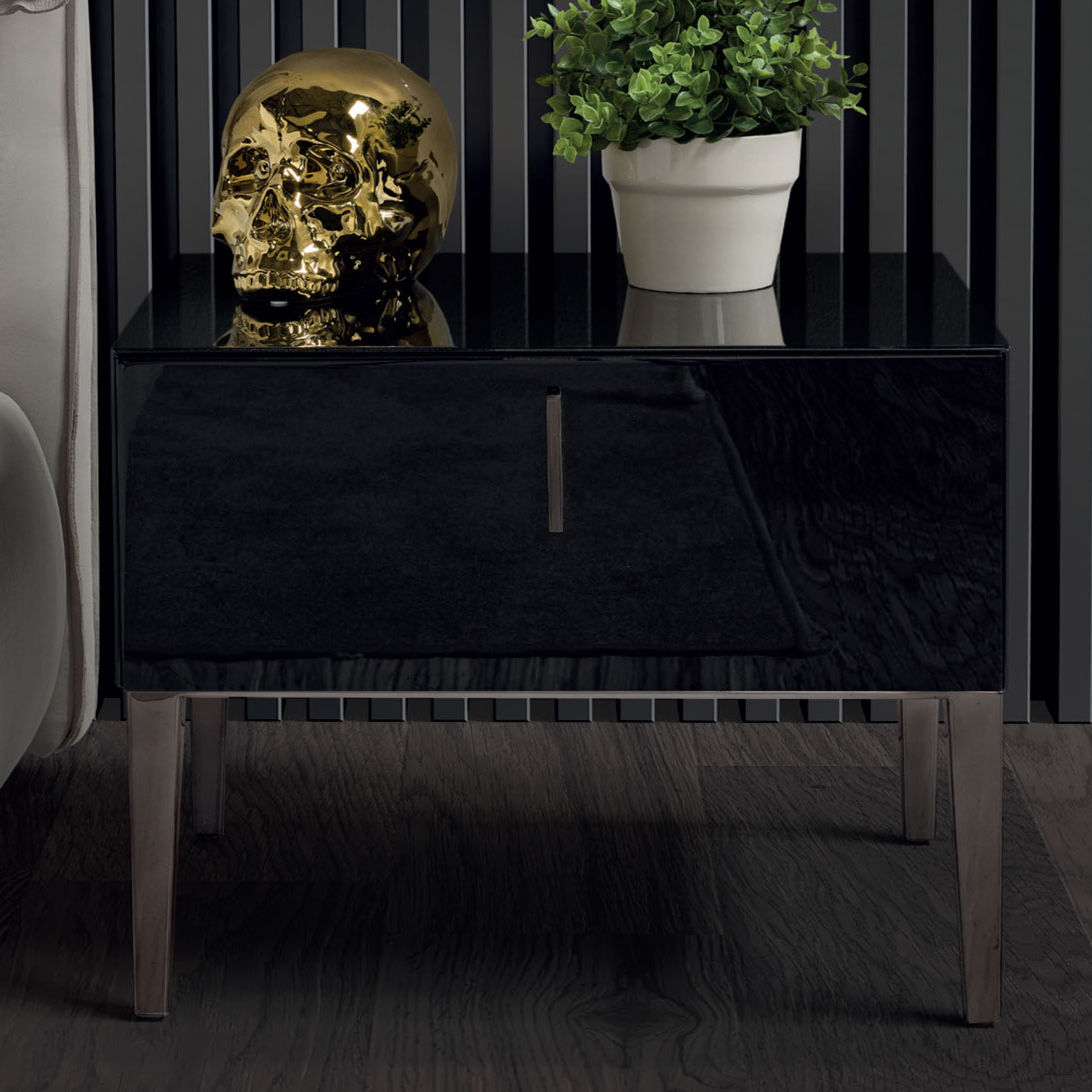 Contemporary bedside table - EIFFEL - Conte - lacquered wood / wood ...