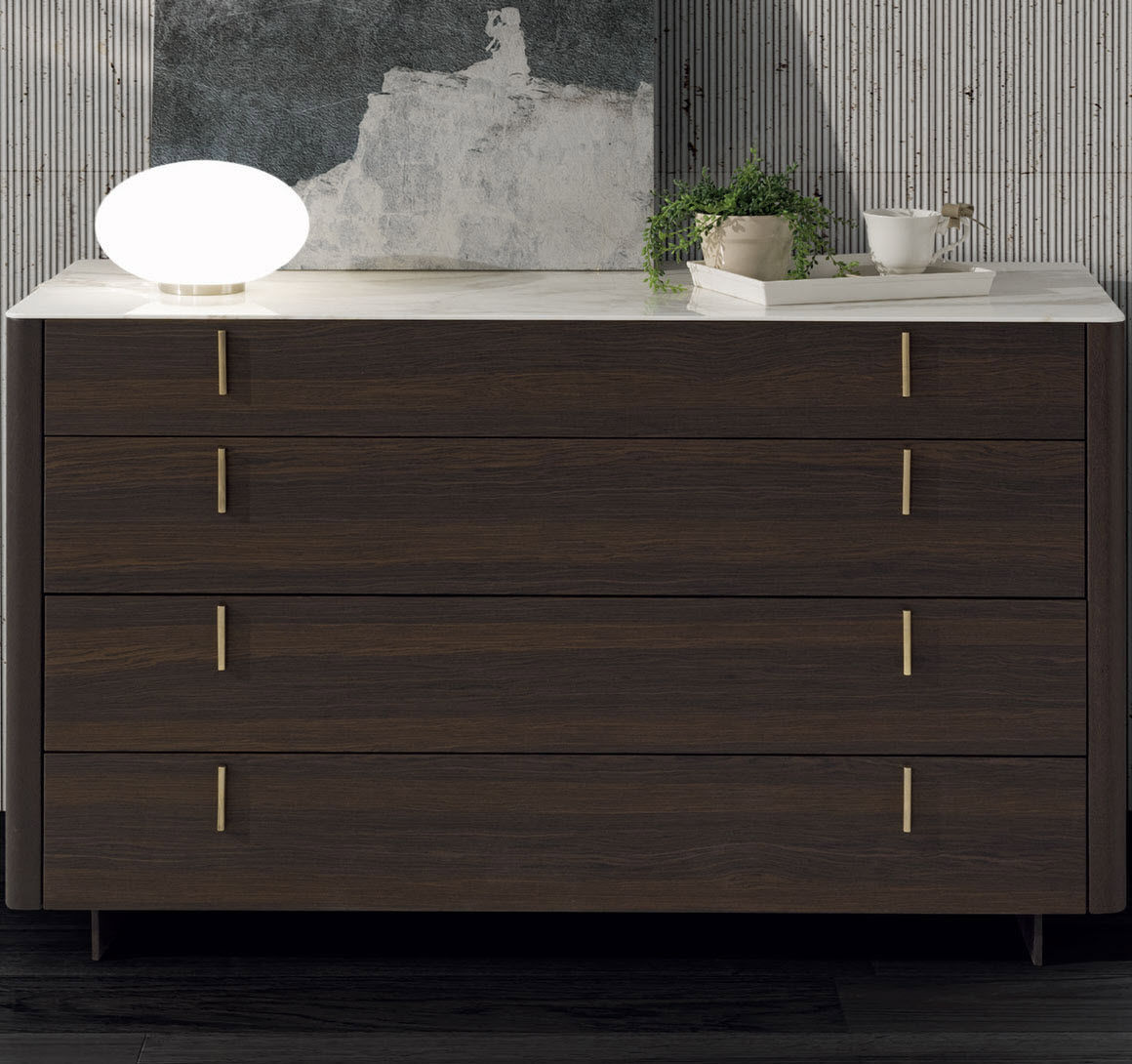 Contemporary chest of drawers - NUAGE - Conte - lacquered wood / oak ...