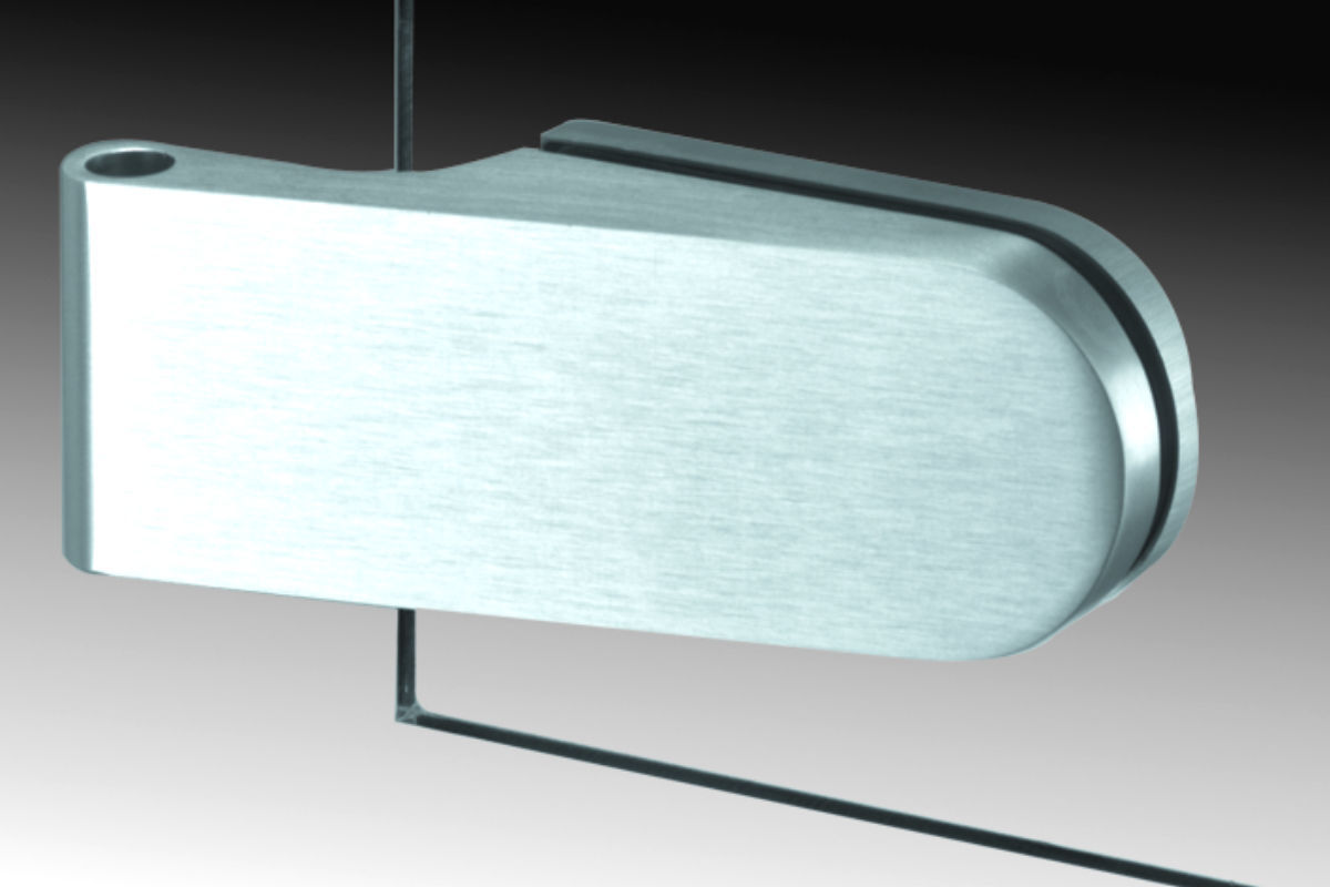 Glass door hinge - CLAUSTRA - Casma - stainless steel / commercial / black