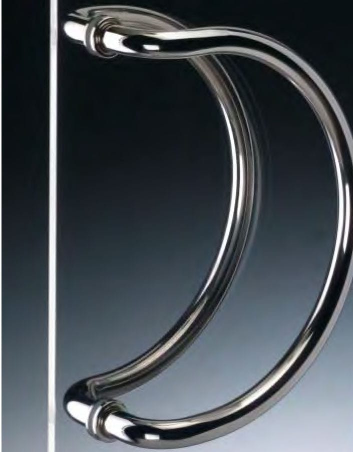 Glass door pull handle - 19121 - Casma - inox / anodized aluminum ...