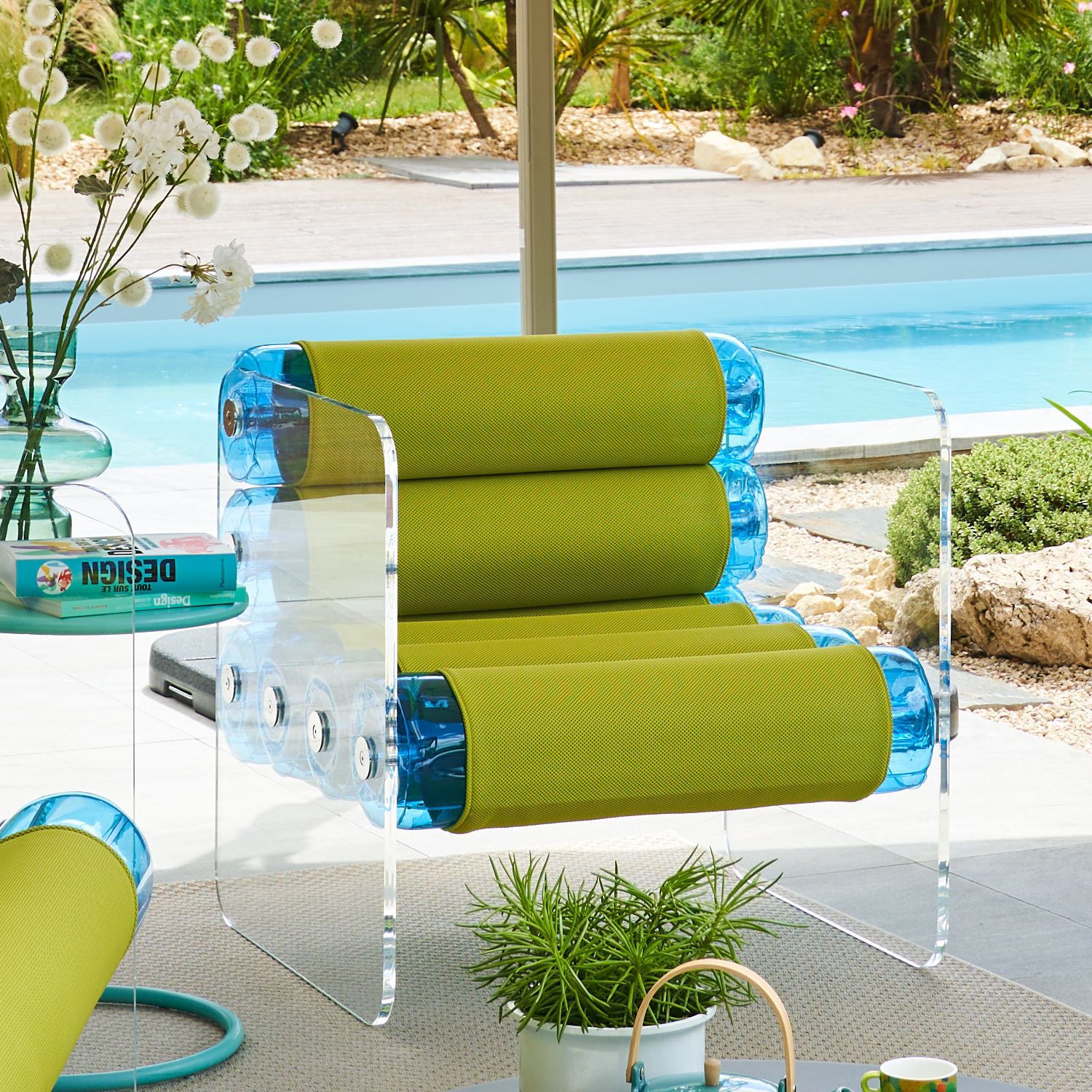 Original design armchair - MW01 - MOJOW DESIGN - polyurethane / PMMA / customizable