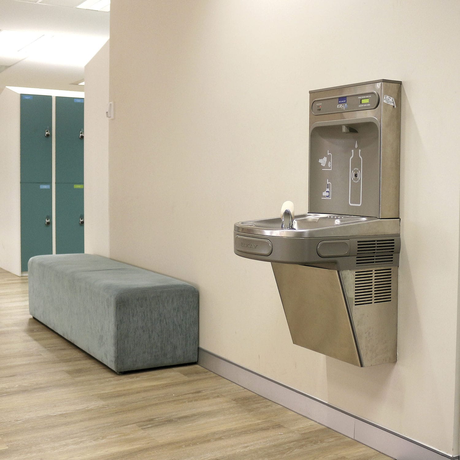 Drinking fountain with electronic control - ELKAY EZH2O - CIVIQ - wall ...