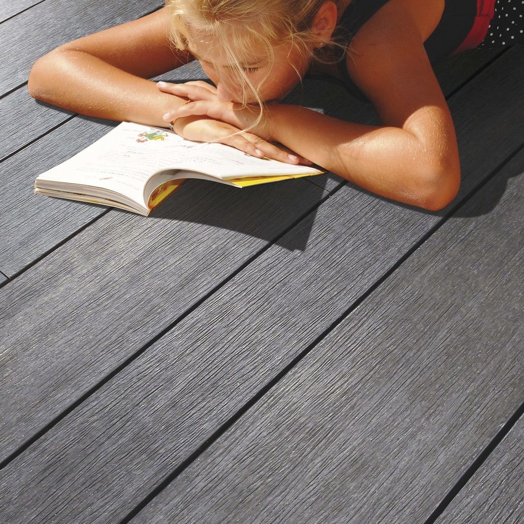 WPC deck board - VINTAGE - FIBERDECK - wood look / UV-resistant / stain ...