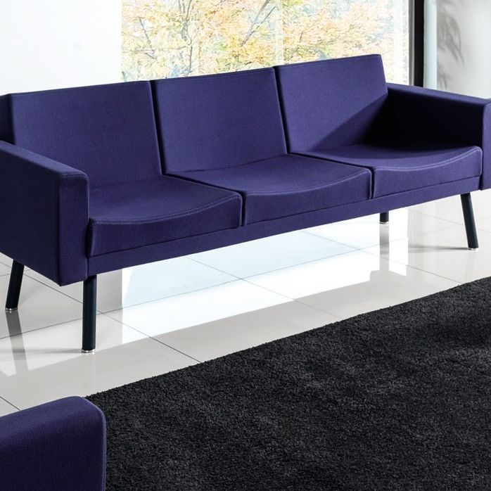 Contemporary sofa - TOLL - Flekssit Office Furniture - fabric / with ...