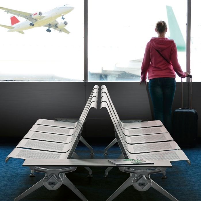 Steel beam chair - STARS LOUNGE - Flekssit Office Furniture - aluminum ...