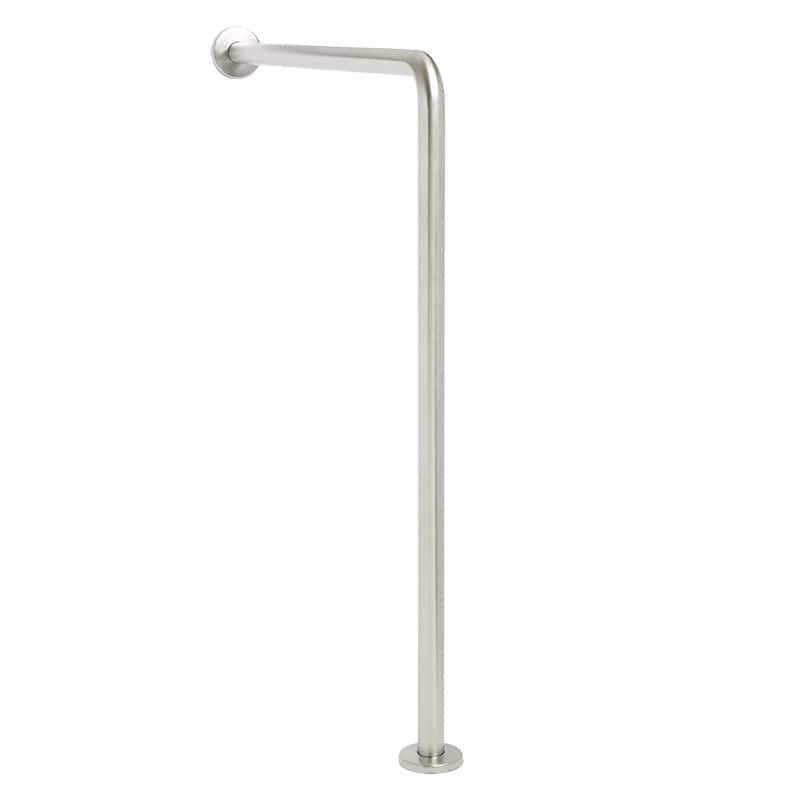 Stainless steel grab bar - Seachrome - L-shaped / wall-mounted / floor ...