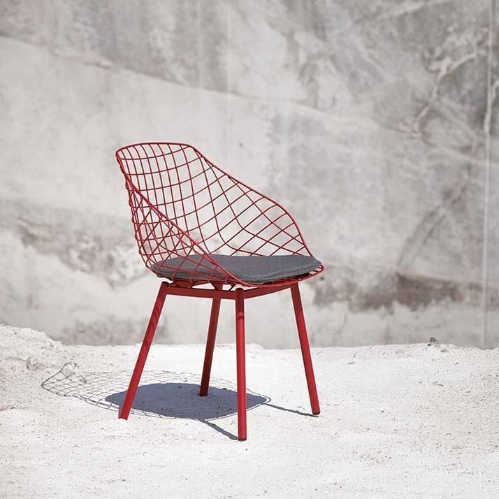 Contemporary chair - CANASTA - Musola - indoor / outdoor / fabric