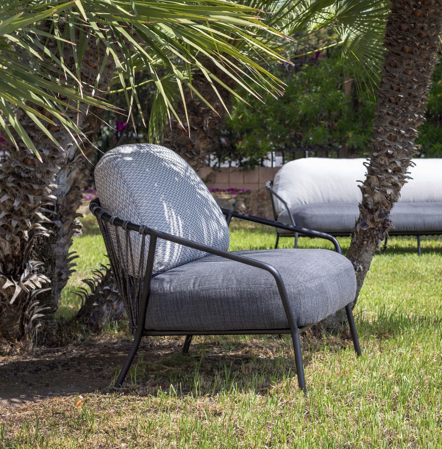 Contemporary armchair - BAGA - Musola - fabric / in lacquered stainless ...