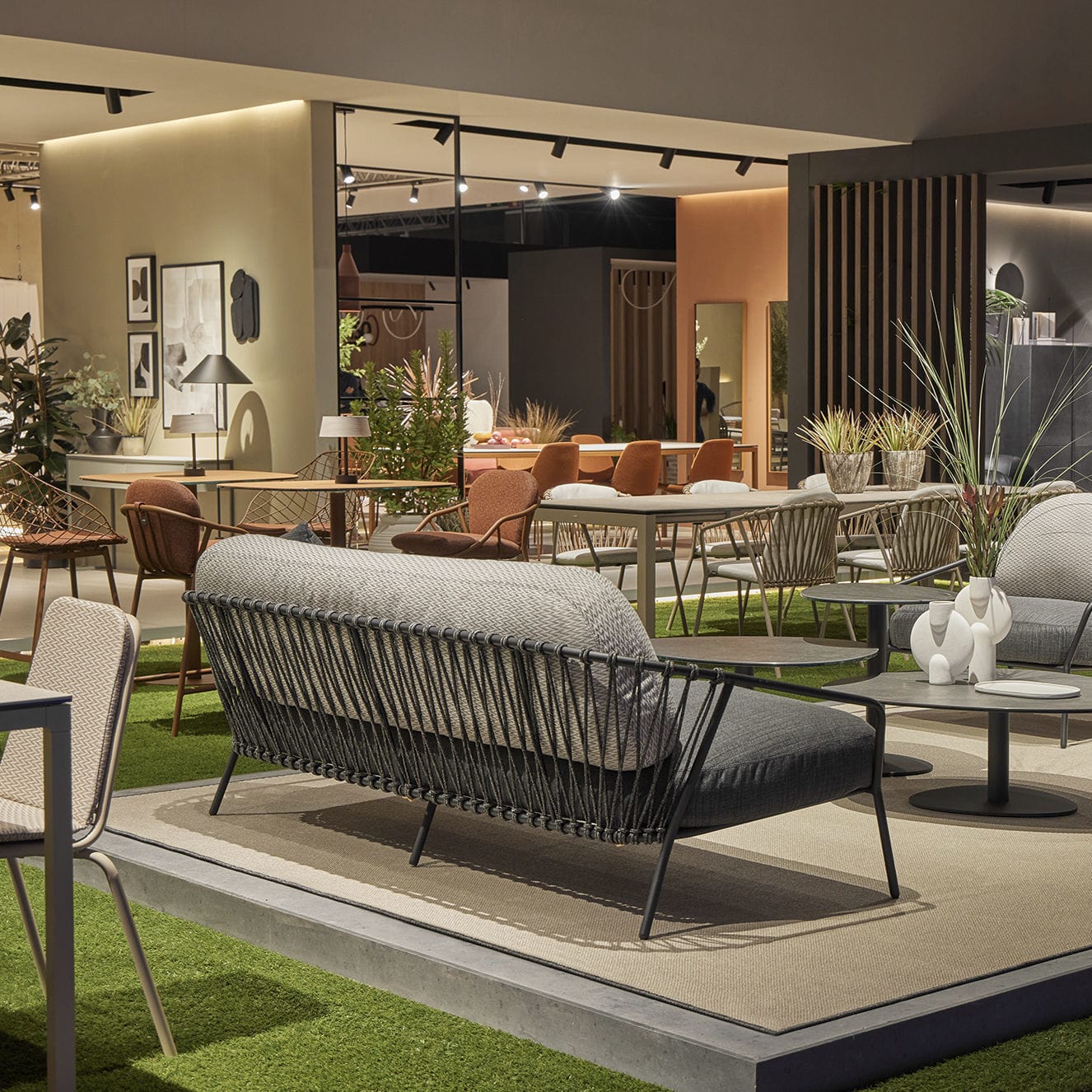 Contemporary sofa - BAGA - Musola - outdoor / fabric / rope