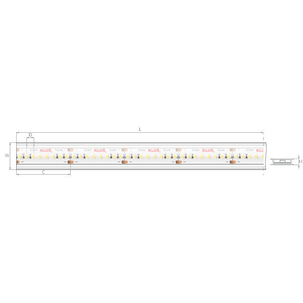 Flexible LED light strip - KWP-14KHEHD-1440-24V - Klus Design