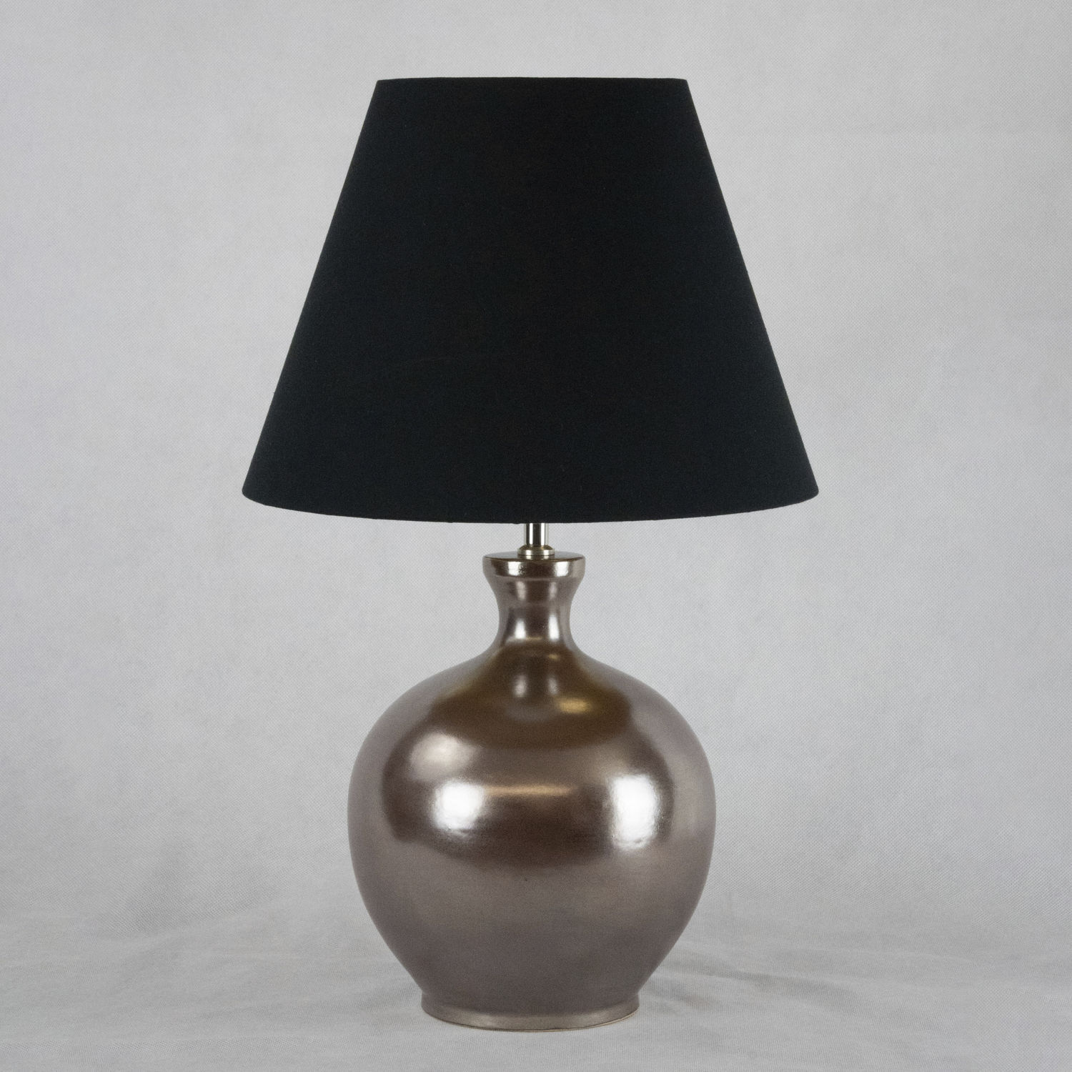 Table lamp - OLIVE CINNAMON SILVER - Autark 76 Bt. - metal / fabric ...