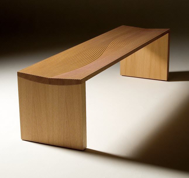 Contemporary garden bench - NAMI - CondeHouse - oak / without backrest ...