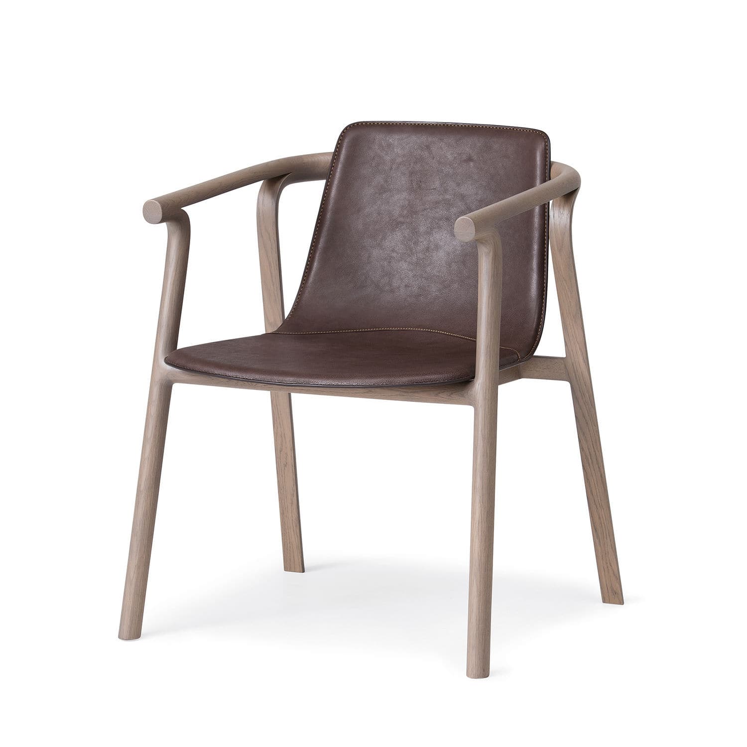 Contemporary dining chair - SPLINTER LUX - CondeHouse - leather / oak ...