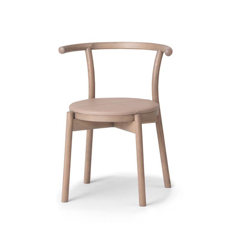 Contemporary dining chair - KOTAN - CondeHouse - fabric / leather / ash