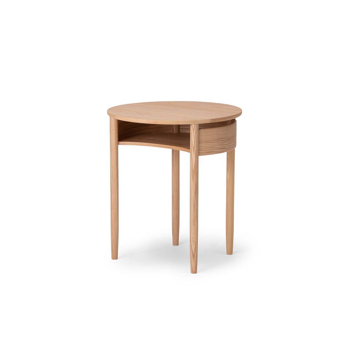 Contemporary side table - FLAN - CondeHouse - ash / ash base / round