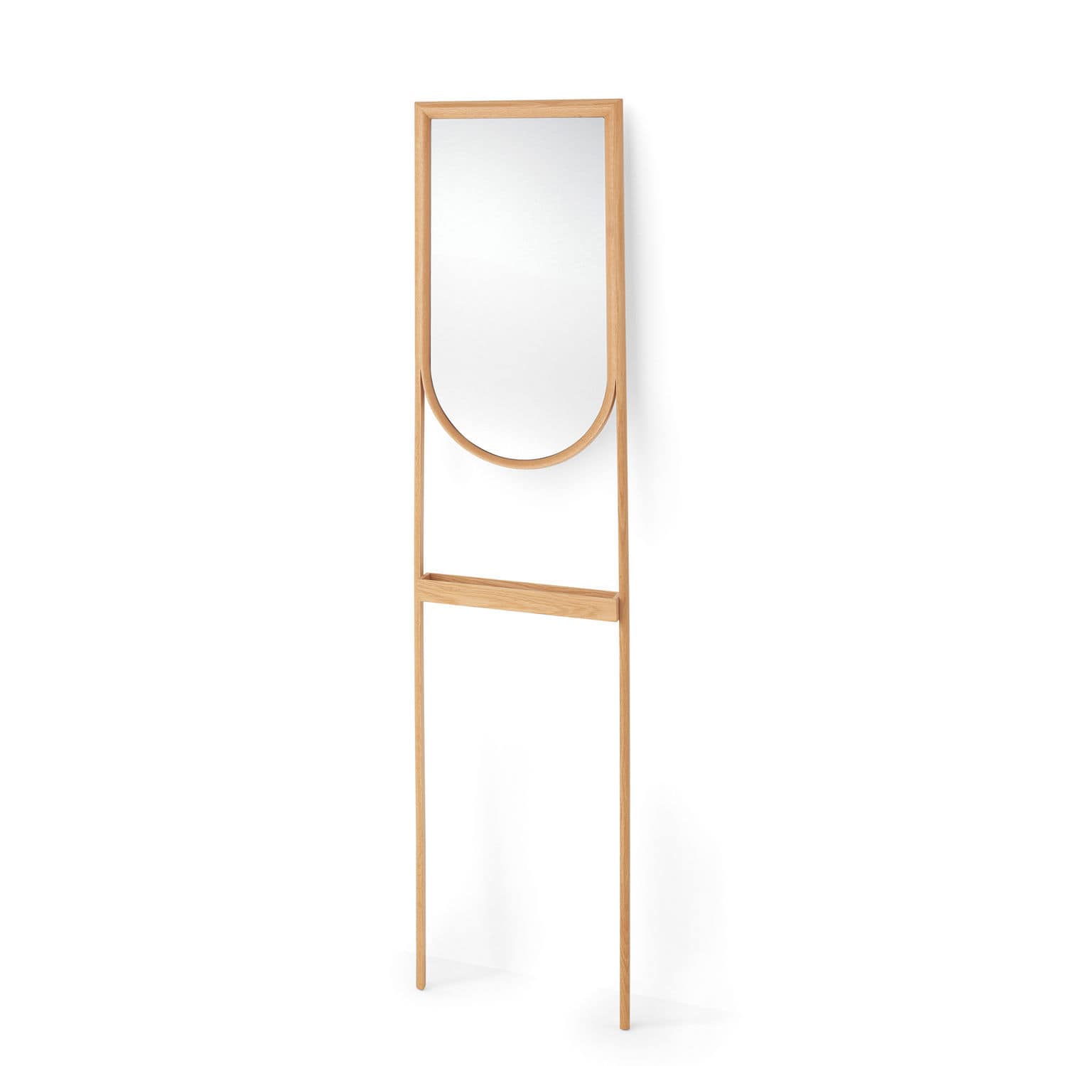 Wall-mounted mirror - SPLINTER - CondeHouse - contemporary / oak / black