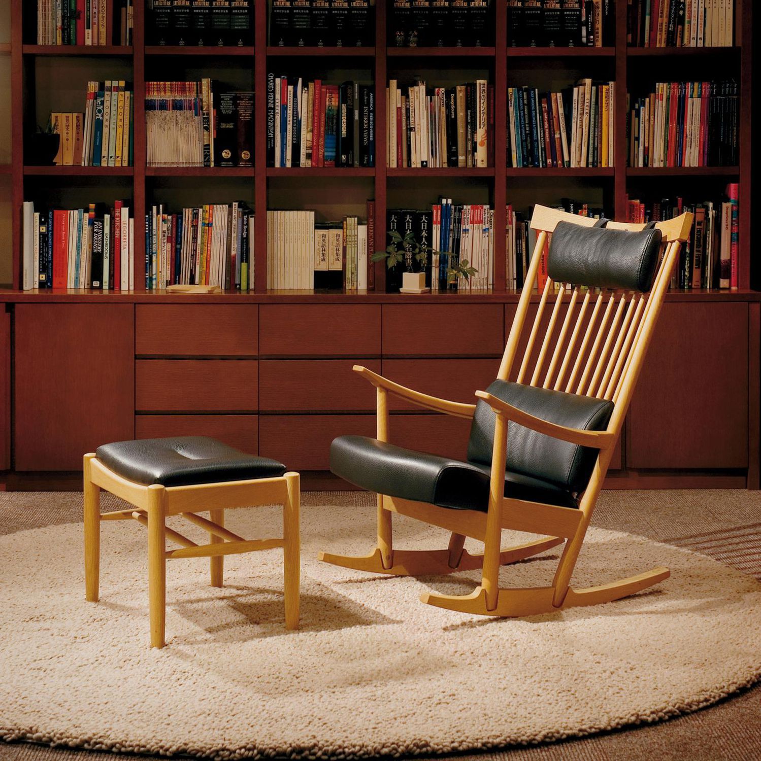 Contemporary footrest - RIKI ROCKER - CondeHouse - fabric / leather