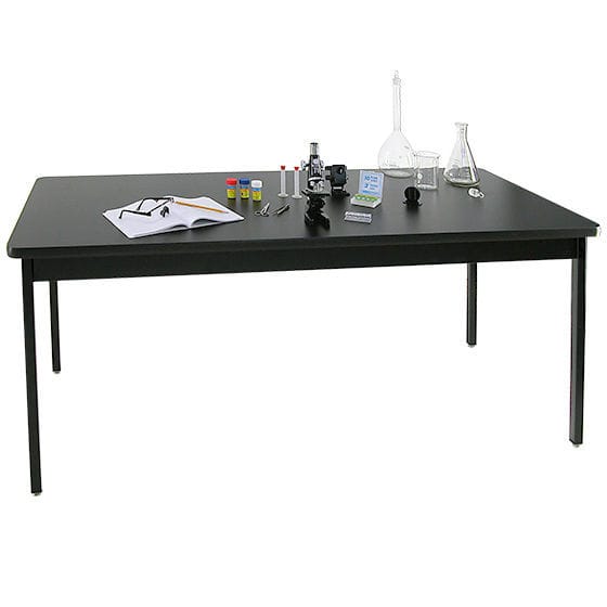 Contemporary work table - 802448BK - Allied - HPL / resin / steel base